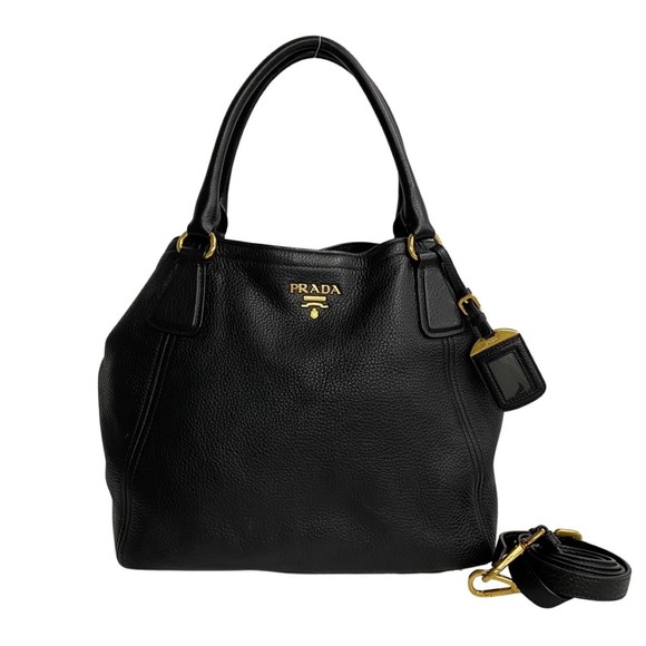 Prada | Bags | Prada Metal Fittings Leather Mini Tote Bag Shoulder Bag ...